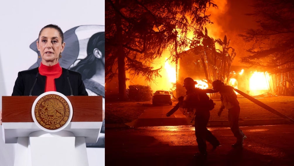 Claudia Sheinbaum brindará apoyo a los mexicanos afectados por los incendios en Los Ángeles